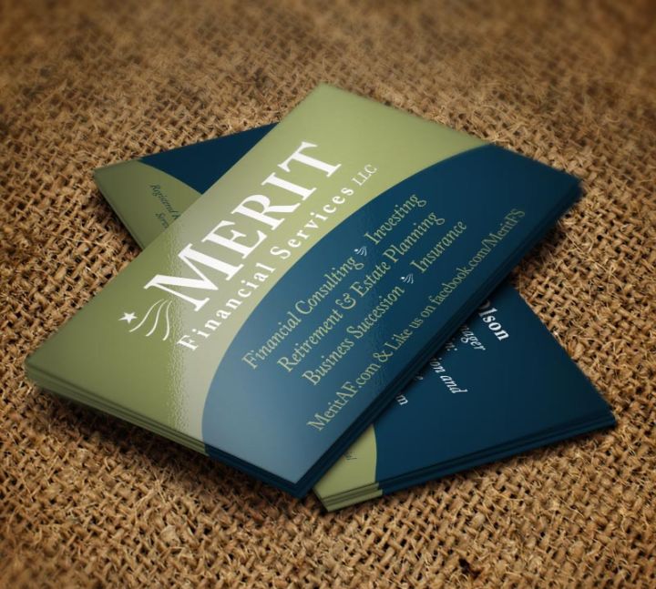 Merit Financial business cards